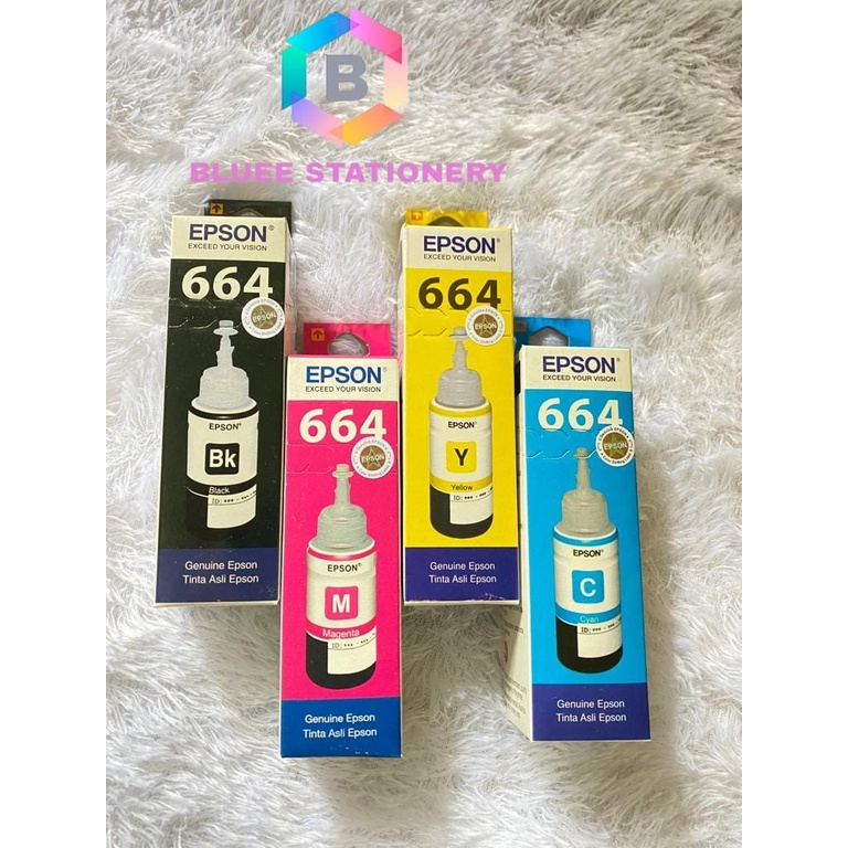 Jual Tinta Epson L100 L210 Original Dus Segel 664 L110 L120 L210 L350 ...