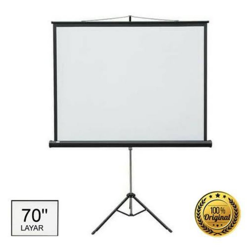 Jual LAYAR SCREEN PROYEKTOR TRIPOD 70 INCH - LAYAR PROYEKTOR WALL ...