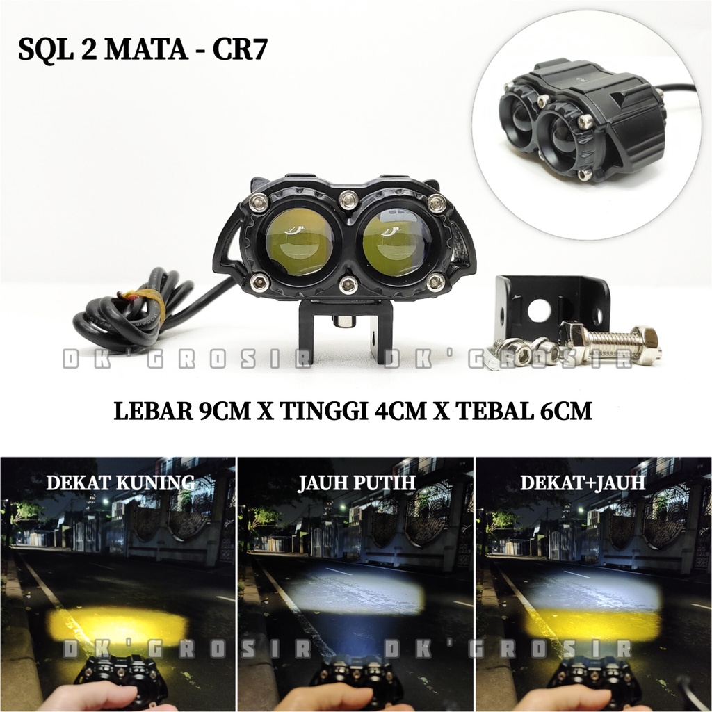 Jual Lampu Tembak Sorot LED 2 MATA 40 watt - Tipe laser Kuning putih ...