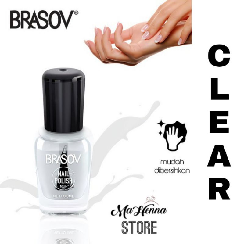 Jual Cat kuku bening clear kutek glossy brasov implora | Shopee Indonesia