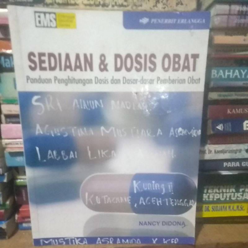 Jual buku sediaan dan dosis obat panduan penghitungan dosis dan dasar-dasar pemberian obat ...