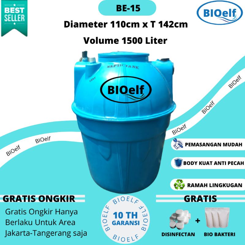 Jual Septic Tank BIOelf, BIOtank, BIOfil Septitank 1500 Liter | Shopee ...