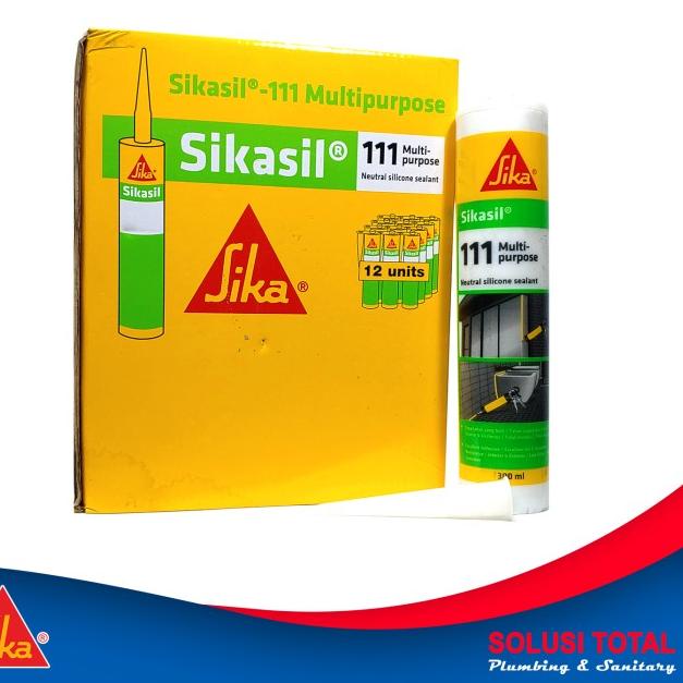 Jual SikaSil 111 Multipurpose White Putih Silicone Sealant Silen 300ml ...
