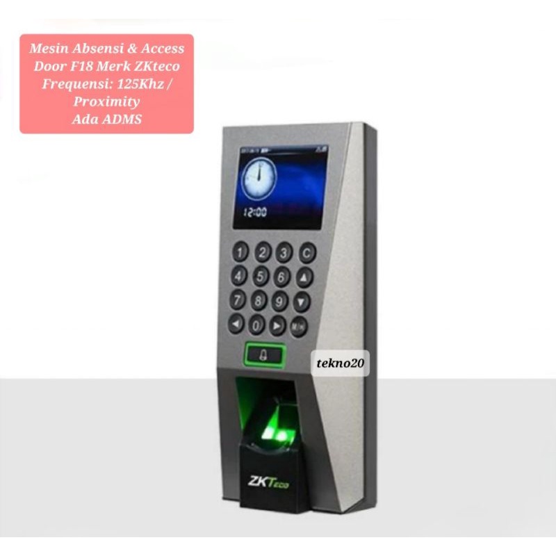 Jual F18 Fingerprint + RFID 125khz Akses Kontrol / Finger Print F18 ...