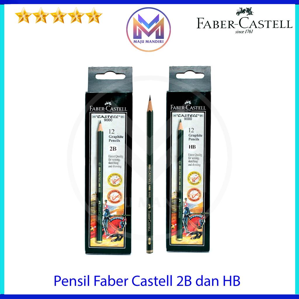 Jual Pensil Faber Castell 2B - HB / Pensil Kayu Ujian Faber Original ...