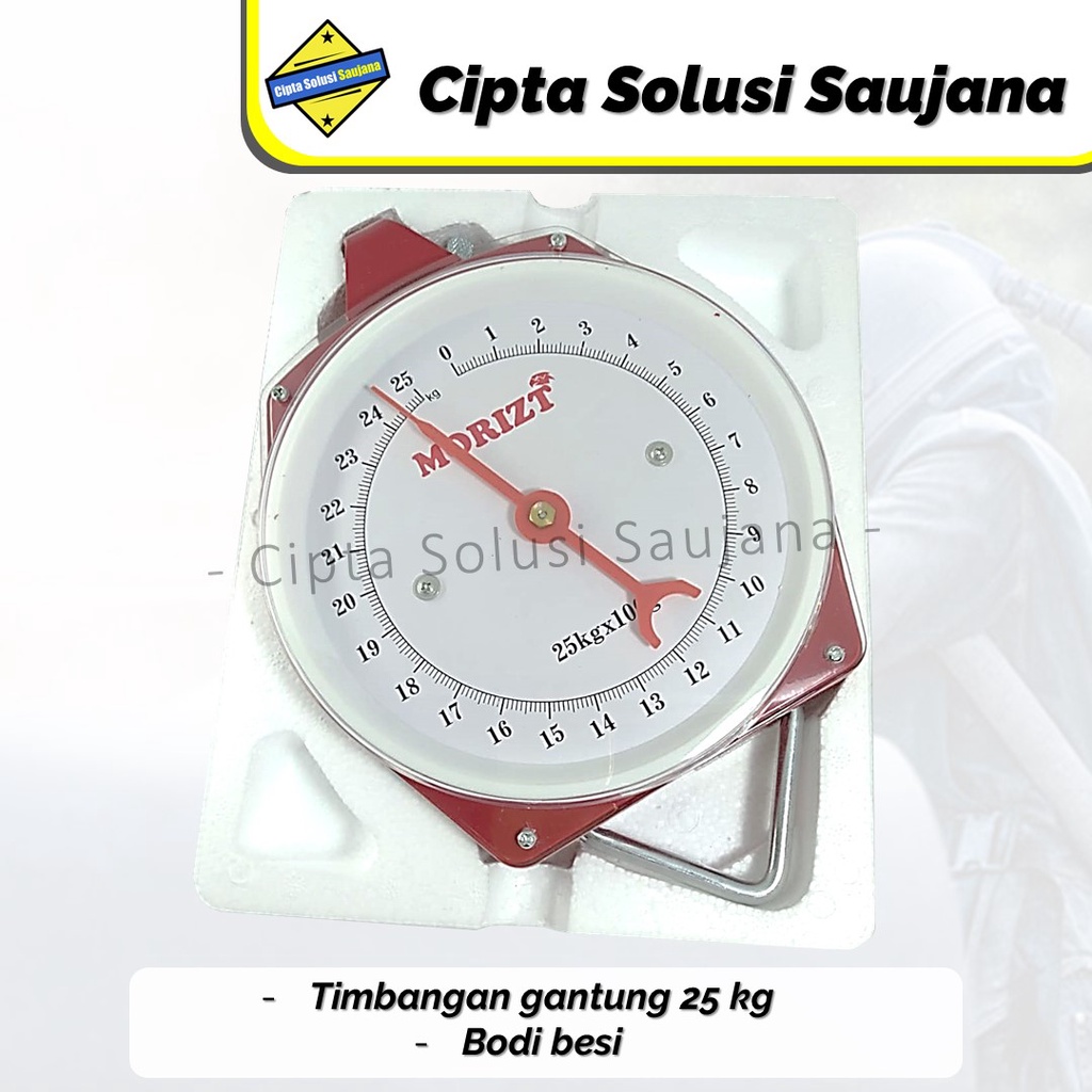 Jual 25 KG MORIZT TIMBANGAN GANTUNG ANALOG JARUM JAM BODI BESI ...