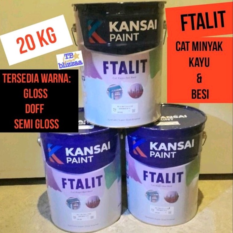 Jual FTALIT 20kg Cat Minyak Kayu & Besi Super White Gloss Doff Semi ...