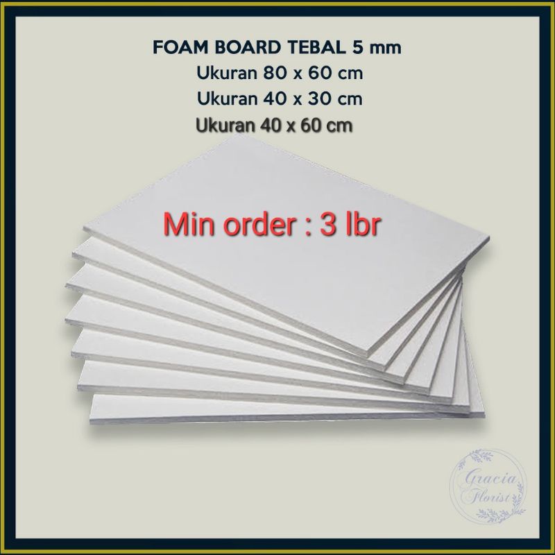 Jual Foam Board ( KD Board ) 5 mm ( Ukuran 40 x 30 cm & 40 x 60 cm ...
