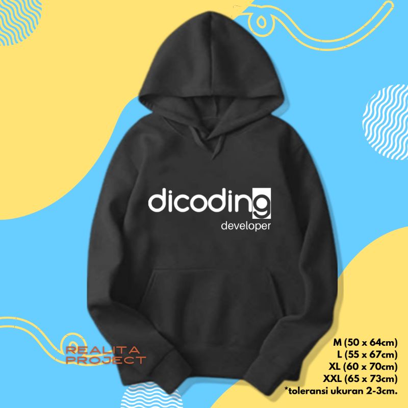 Jual Sweater hoodie programmer dicoding buku coding hoodie wanita pria ...