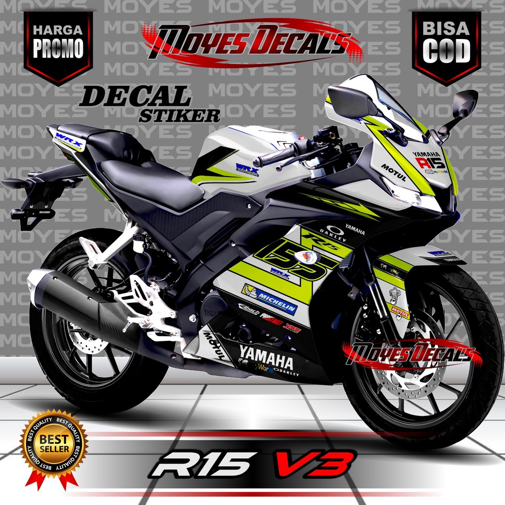 Jual TIDAK MUDAH LUNTUR. Sticker Decal Fullbody Yamaha R15 V3 Full Body ...