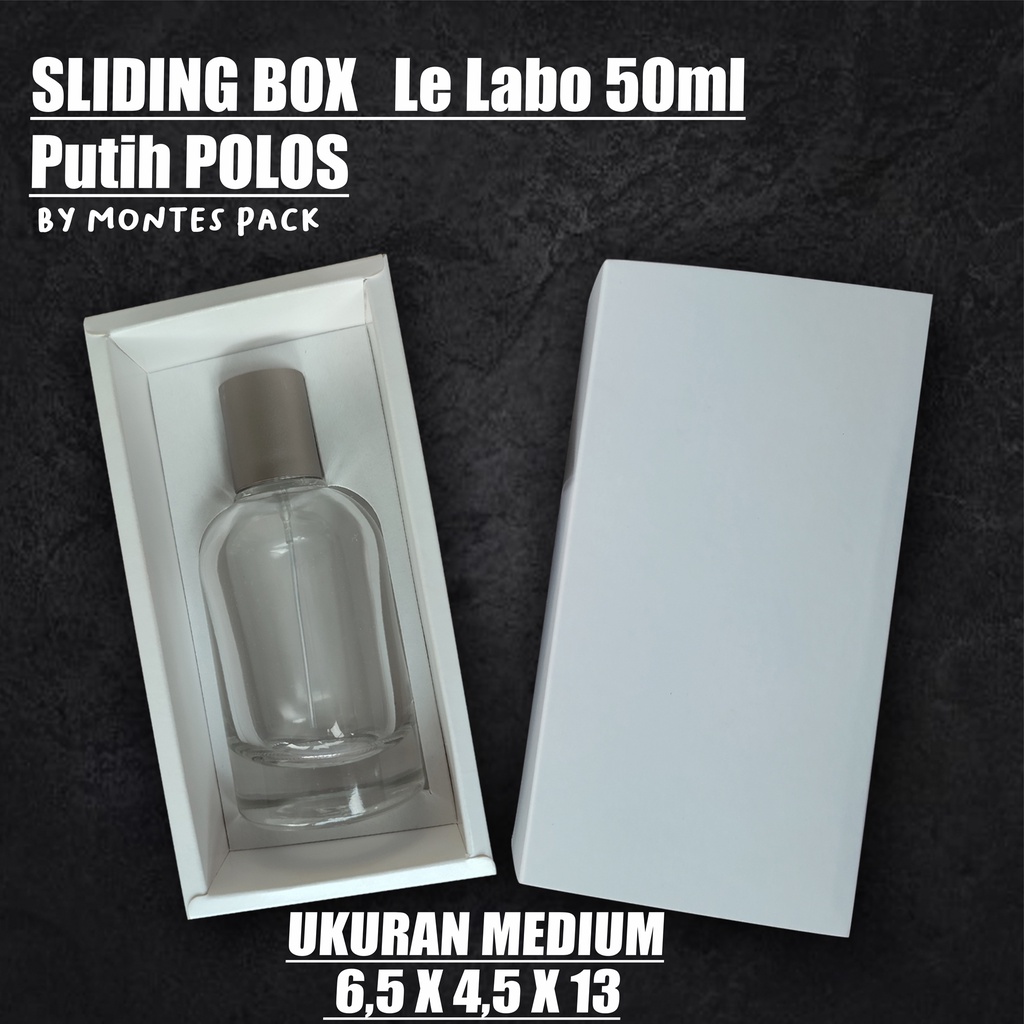 Jual SLIDE BOX PUTIH / untuk LE LABO 50ml / Sliding Box parfum Polos ...