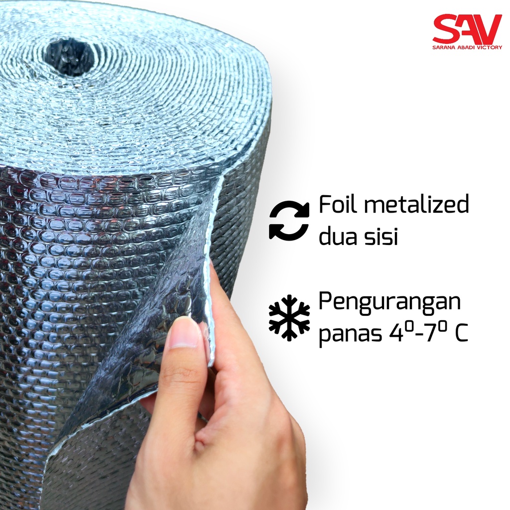 Jual Aluminium foil atap rol Bubble tebal 4 mm double side ( dua sisi ...