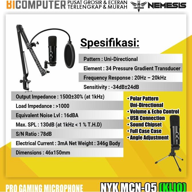 Jual Microphone Nyk Nemesis Mcn-05 Klio - Mic Condenser | Shopee Indonesia