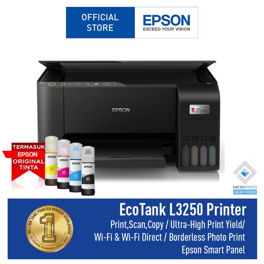 Jual Printer Epson L3250 A4 Ecotank All in one inktank wireless | Shopee Indonesia