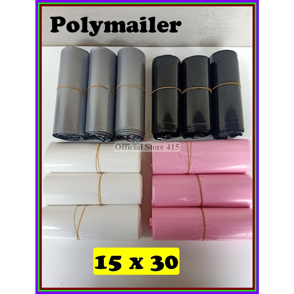 Jual Polymailer 15x30 Plastik Packing Polimer Pink Silver Hitam Putih ...