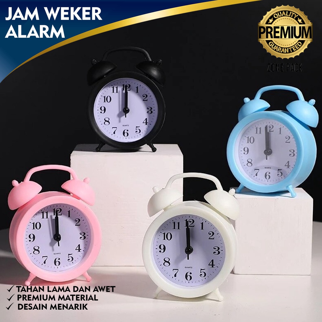 Jual Jam Weker Alarm | Jam Alarm Doff Polos | Jam Meja Aesthetic ...