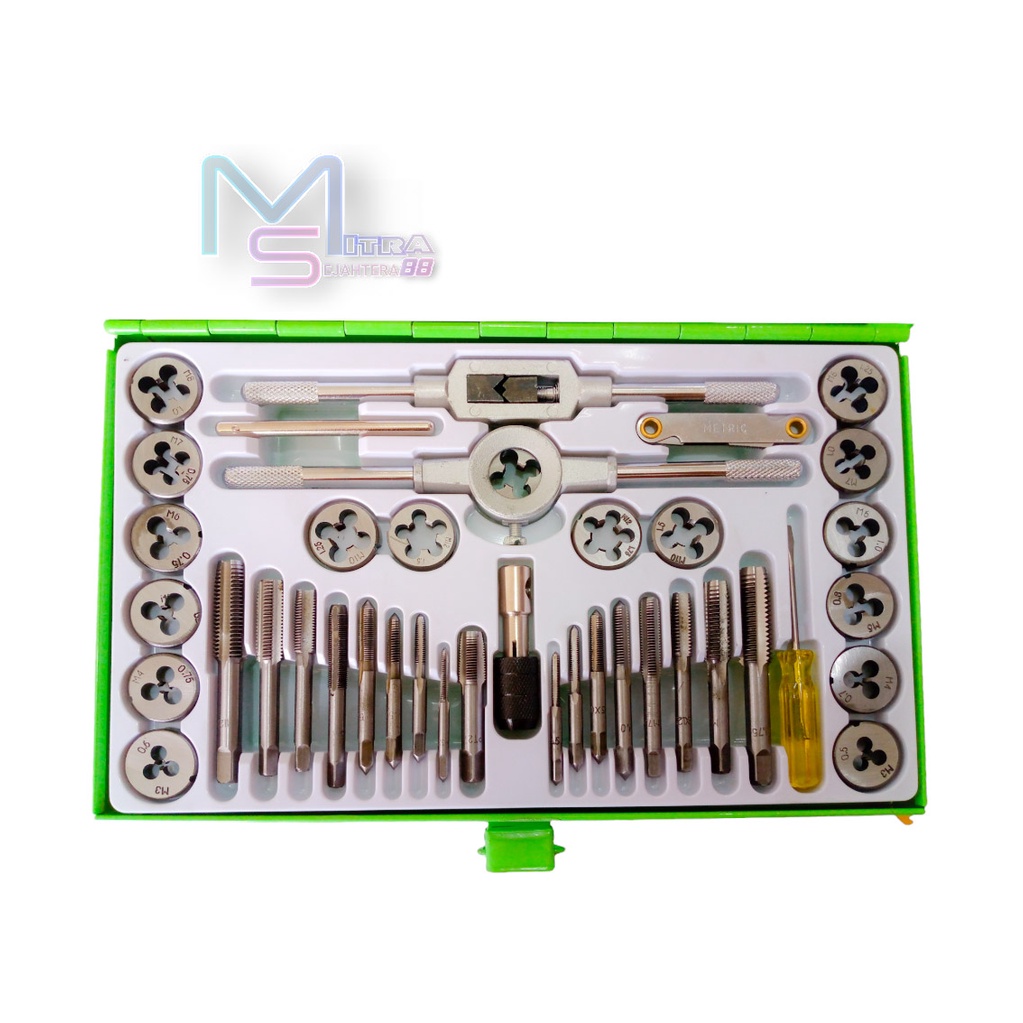 Jual Tap Die Set Alat Snai dan Tap Ulir Dart Mur Baut Alat Senai 12pcs ...