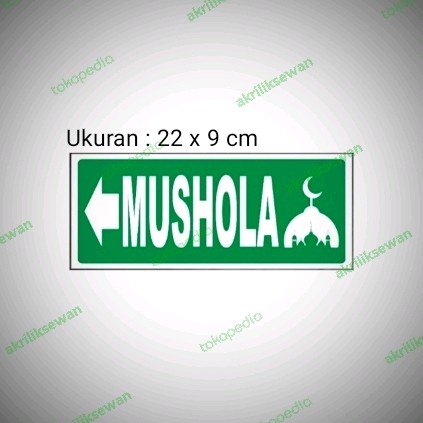 Jual Petunjuk Mushola , Sign label Acrylic mushola, Sign Board Akrilik ...