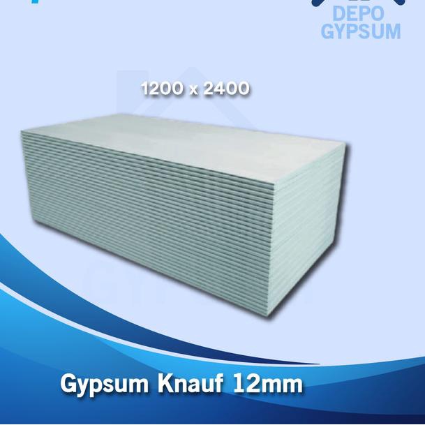 Jual Papan Gypsum Knauf 12mm 1200x2400 | Papan Gipsum Knauf Tebal 12mm ...