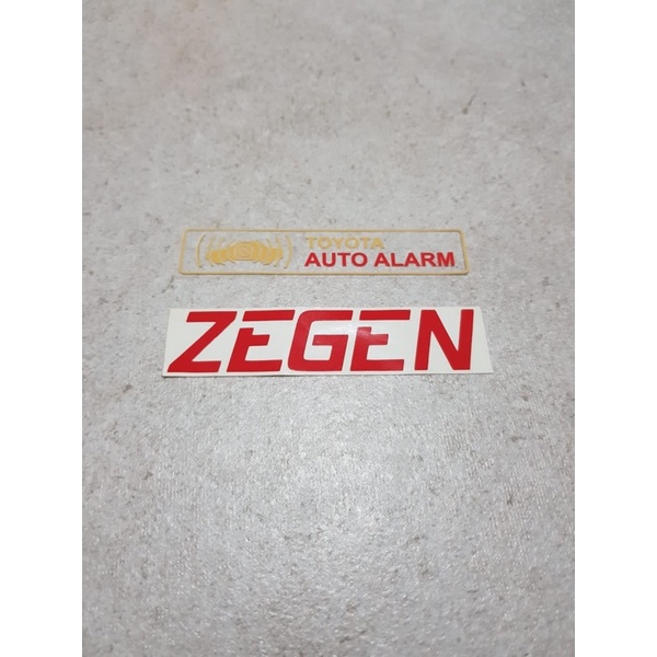 Jual Stiker sticker toyota auto alarm transparan stick on tempel balik ...