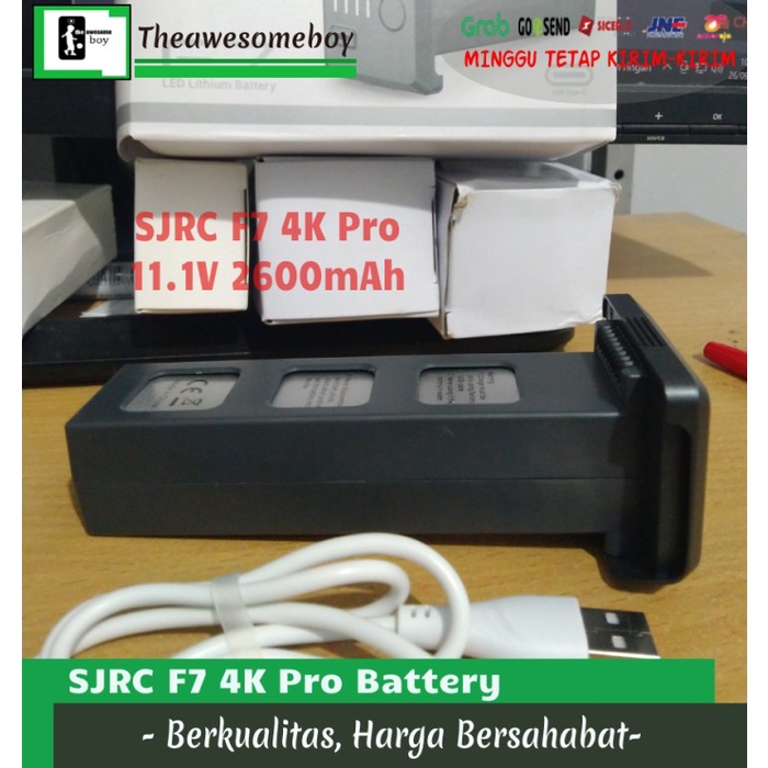Jual SJRC F7 4K Pro Drone Camera Lipo Battery 11.1V 2600mah Baterai | Shopee Indonesia
