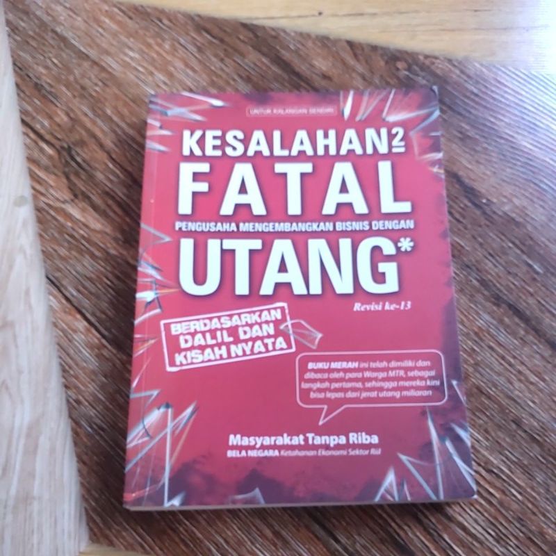 Jual Buku Kesalahan2 Fatal Pengusaha Mengembangkan Bisnis Dengan Utang Shopee Indonesia