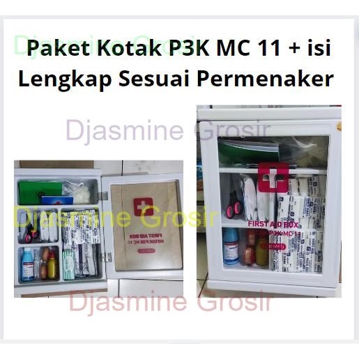 Jual Paket P3k mc 11 dengan Isi Tipe B / P3K Kotak Dinding / Paket ...