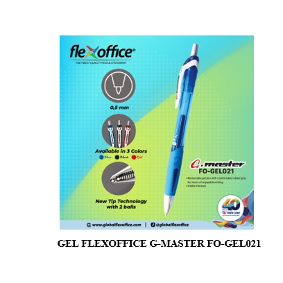Jual Pulpen Flexoffice G-Master Tinta Hitam FO- Gel 021 1 Pak | Shopee ...