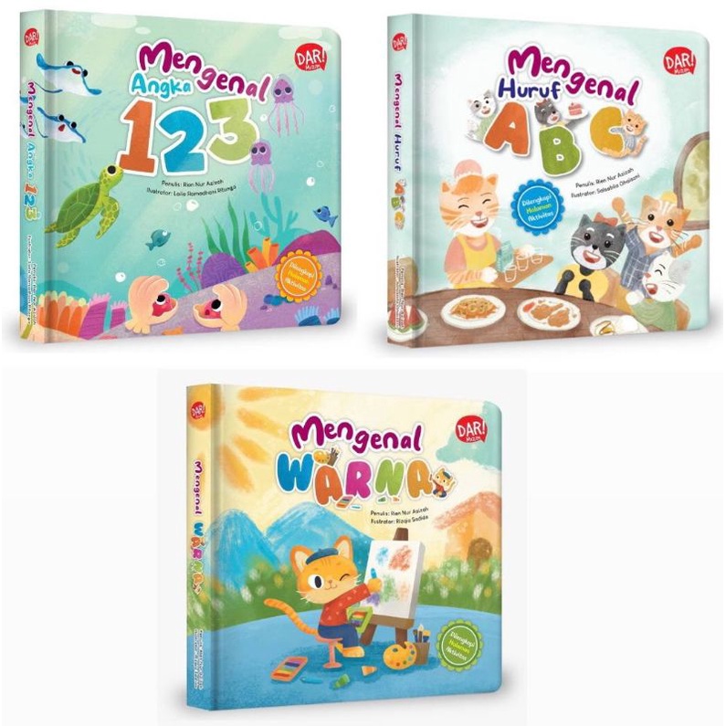Jual Buku Seri Mengenal Angka 123, Huruf dan Warna Boardbook | Shopee ...