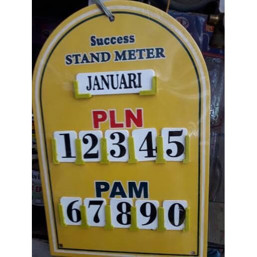 Jual Papan Meter Stand Penunjuk Angka PLN PAM | Shopee Indonesia