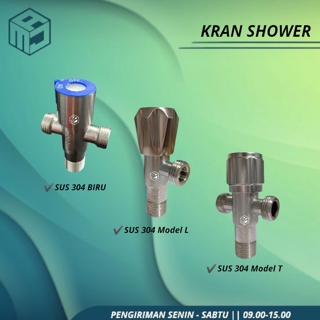 Jual Kran Shower Kamar Mandi Stop Kran Single Bahan Stainless 1/2 ...