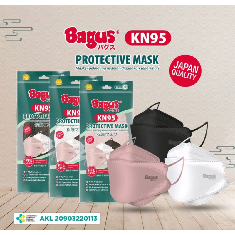 Jual Bagus Makser KN95 Masker 4 Lapis Kualitas Japan Nyaman Dipakai Isi ...