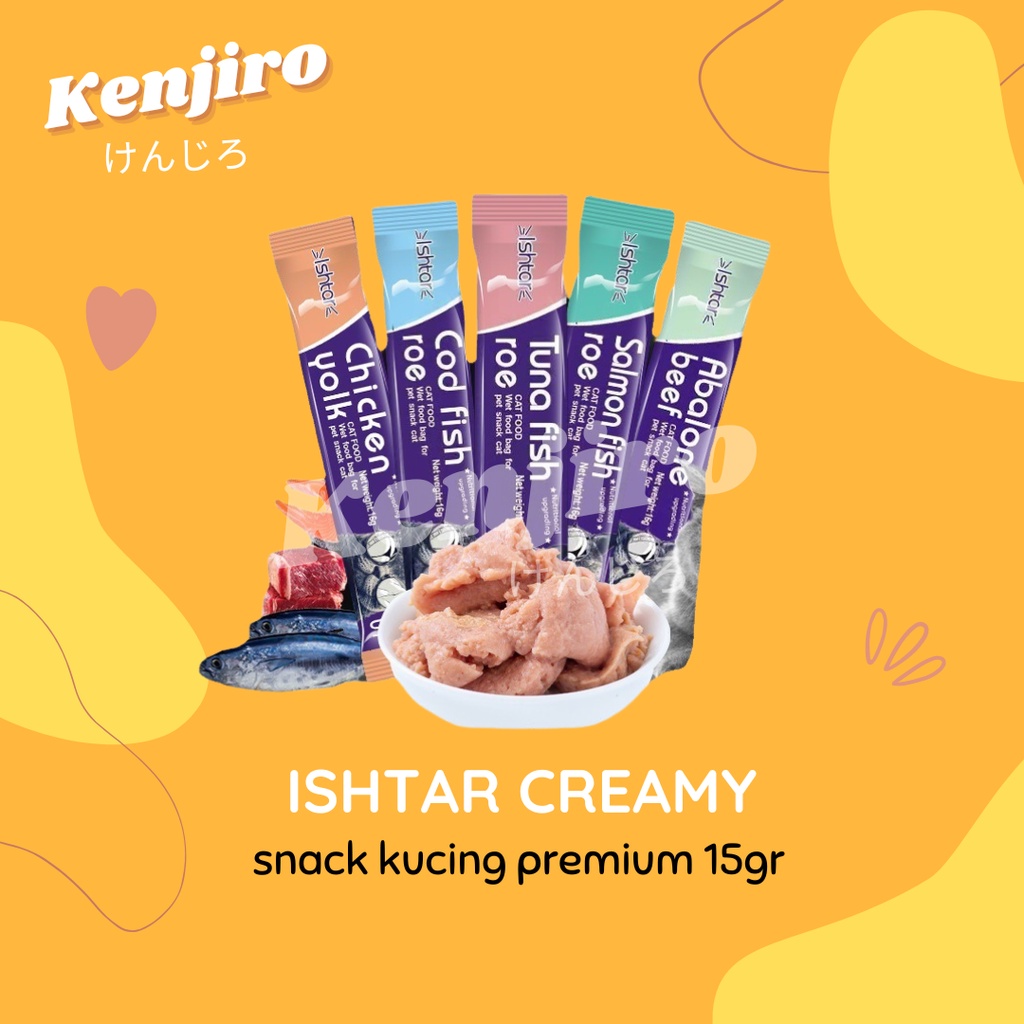Jual ISHTAR CREAMY CAT - Makanan Snack Cemilan Kucing Adult Kitten ...