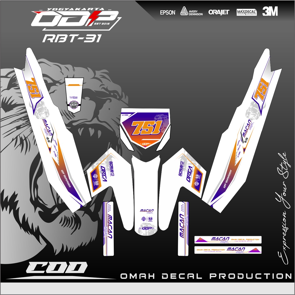 Jual DECAL RBT BODY JUPITER YAMAHA VEGA NEW FULL BODY DEKAL STICKER ...