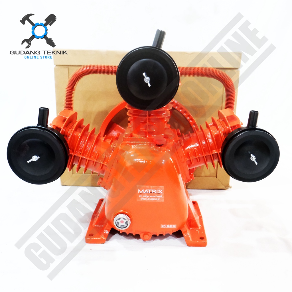 Jual Kepala Kompresor 7.5HP DV3090 MATRIX / Bare Air Head Compressor 7 ...