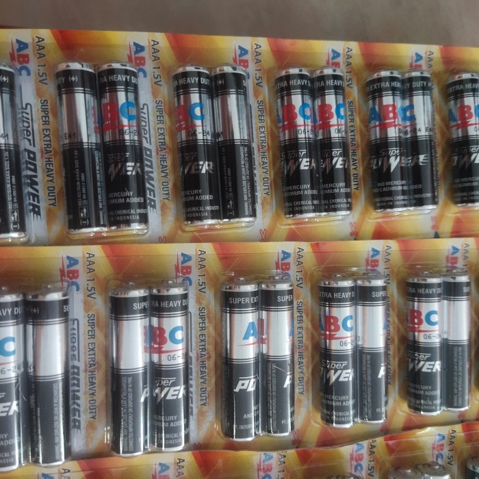 Jual PROMO baterai aaa ABC heavy duty 1.5v carbon zinc batere ori ...