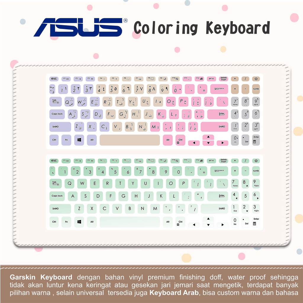 Jual Stiker Keyboard ASUS | Universal Garskin Keyboard ASUS | Stiker ...