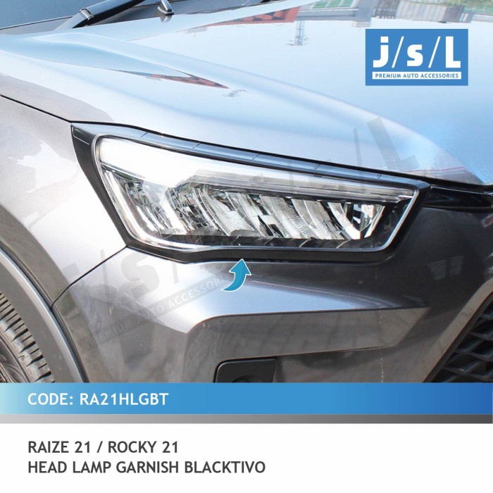 Jual Toyota RAIZE daihatsu ROCKY garnish list lampu depan headlamp ...