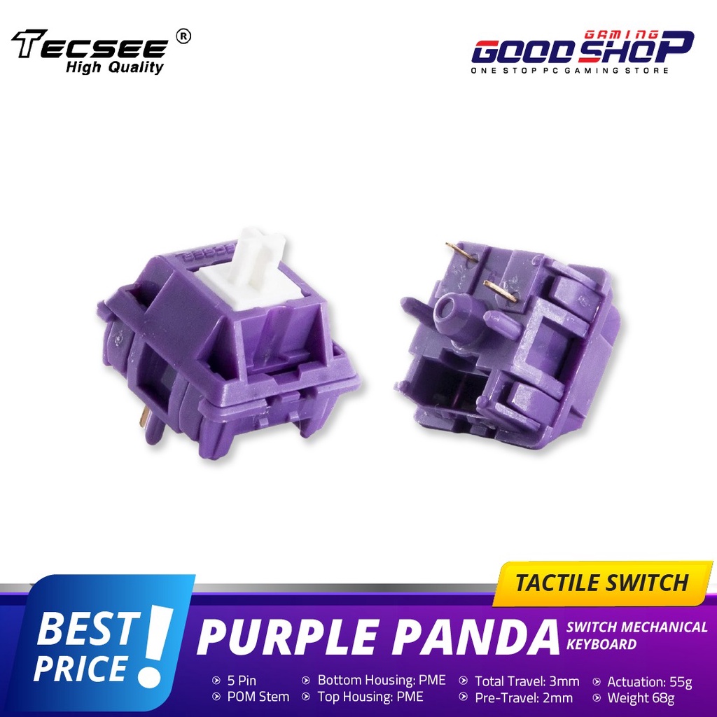 Jual Tecsee Tactile Switch 68g Purple Panda - Keyboard Switch | Shopee ...