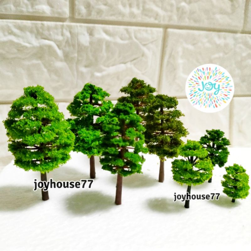 Jual 1pc Miniatur Pohon Hijau 3,5 - 5 - 7 - 9 - 11 cm Tree Daun ...