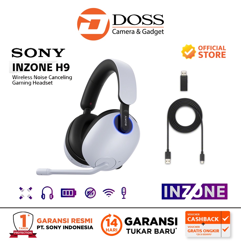 Jual Sony INZONE H9 Wireless Noise Cancelling Gaming Headset | Shopee ...