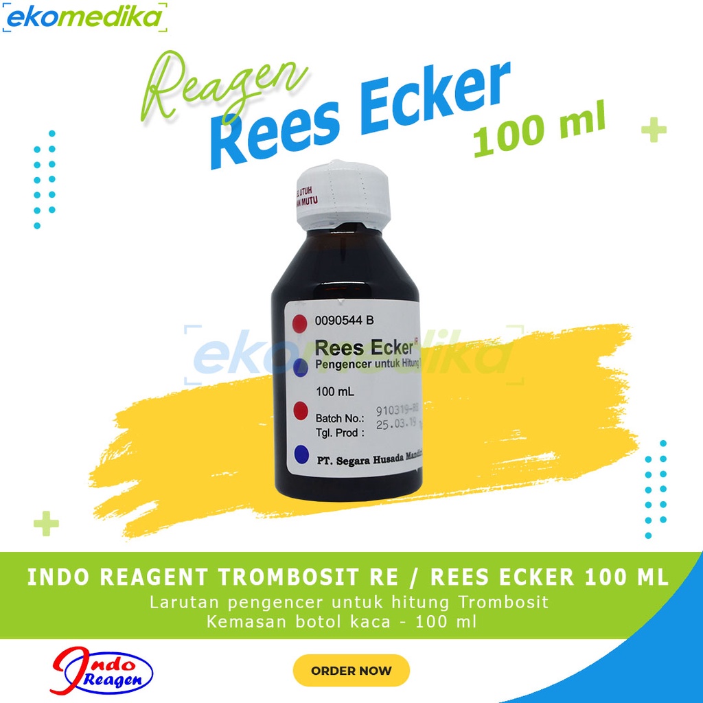 Jual Reagen Rees Ecker 100 ml INDO REAGENT Trombosit RE (Reesecker ...