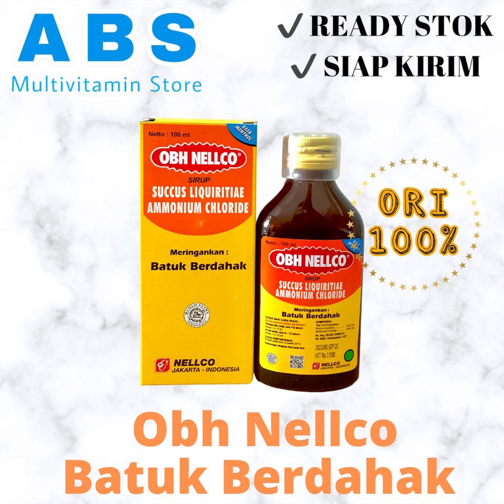 Jual OBH Nelcco Batuk Berdahak Syrup 100 ml Obat Batuk 100ml | Shopee ...