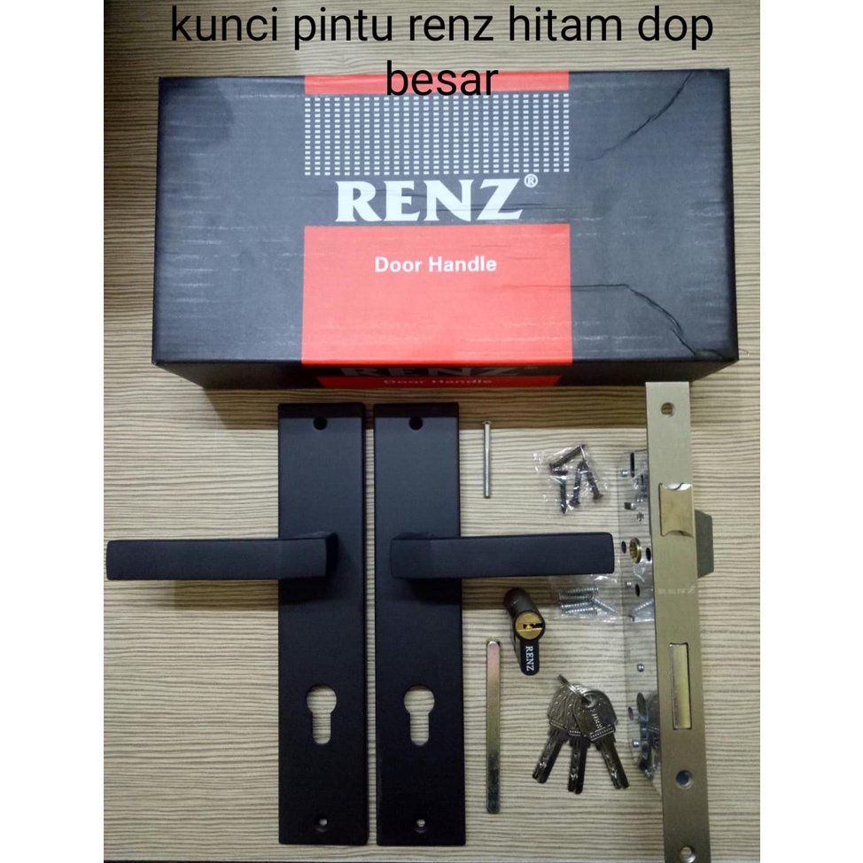 Jual KUNCI PINTU RENZ HITAM DOP BESAR | Shopee Indonesia
