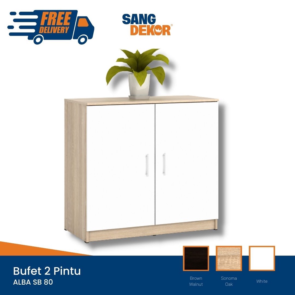Jual ALBA SB 80 Bufet 2 Pintu / Laci Serbaguna / Lemari Pakaian / Rak ...