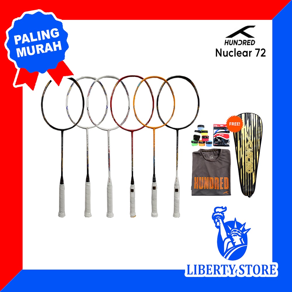 Jual Raket Badminton HUNDRED NUCLEAR 72 IMPORT 100% Original | Shopee ...