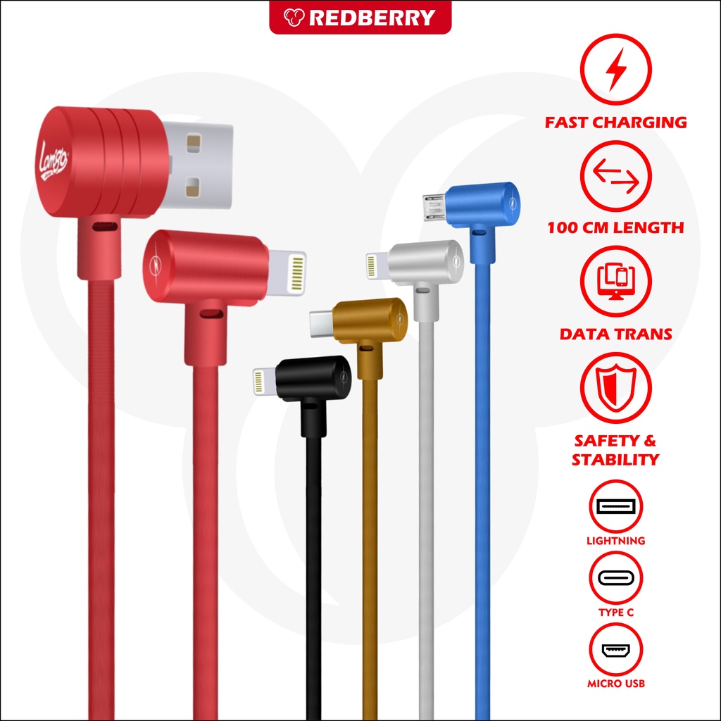 Jual Kabel Data Lamigo KC78 Metal GAMING Fast Charging lightning Type C ...