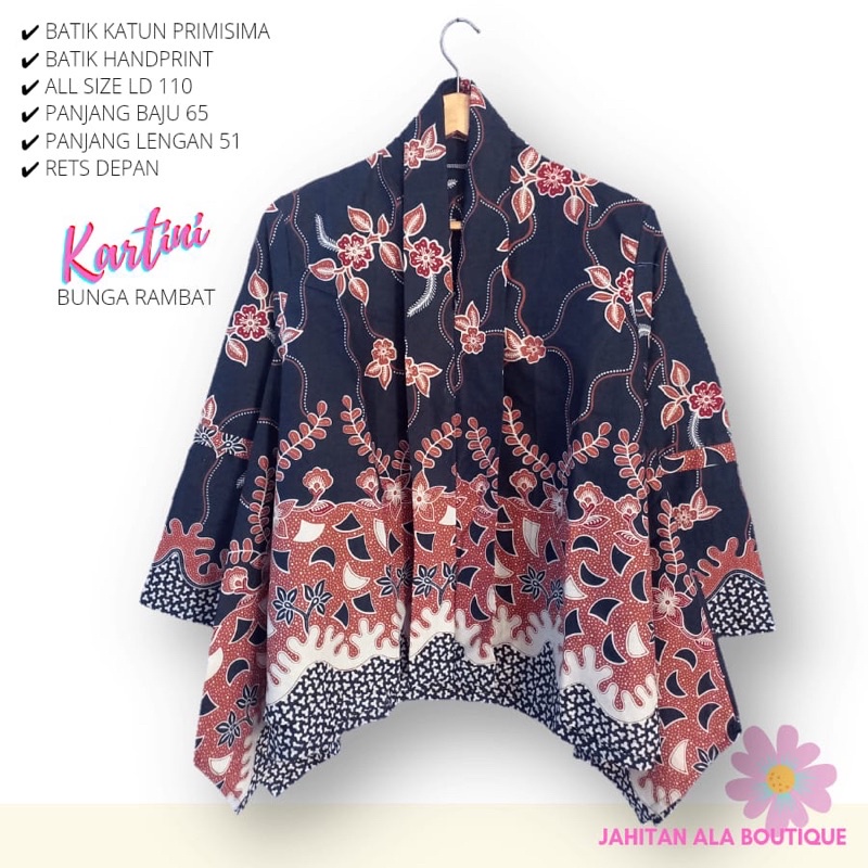 Jual Atasan batik kerja blus baju kantor resmi batik modern model ...