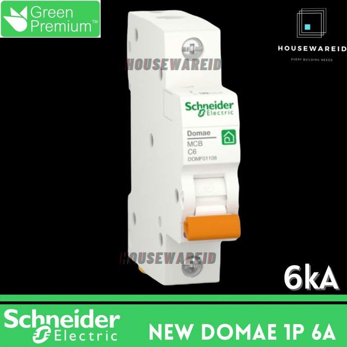 Jual Safety Mcb 1P 6A 1 Phase 6 Ampere Domf01106 Schneider New Domae ...