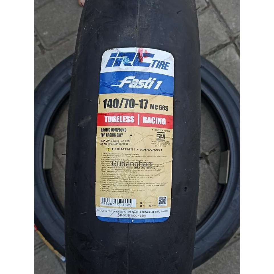Jual ( FASTI 1 - RING 17 ) 140 70 17 IRC racing soft compound Ban Motor ...